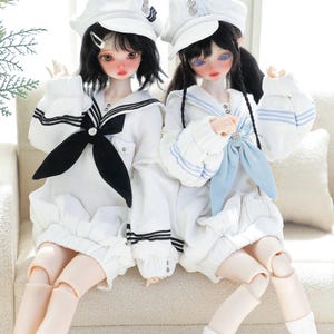 1/4 Mdd Msd BJD Doll Sailor Uniform Dress, Fashion Sweat Girl Smart Bjd Doll Daily Wear Clothing ...