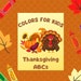 Thanksgiving ABC Coloring Book/coloring Pages Downloadable PDF - Etsy