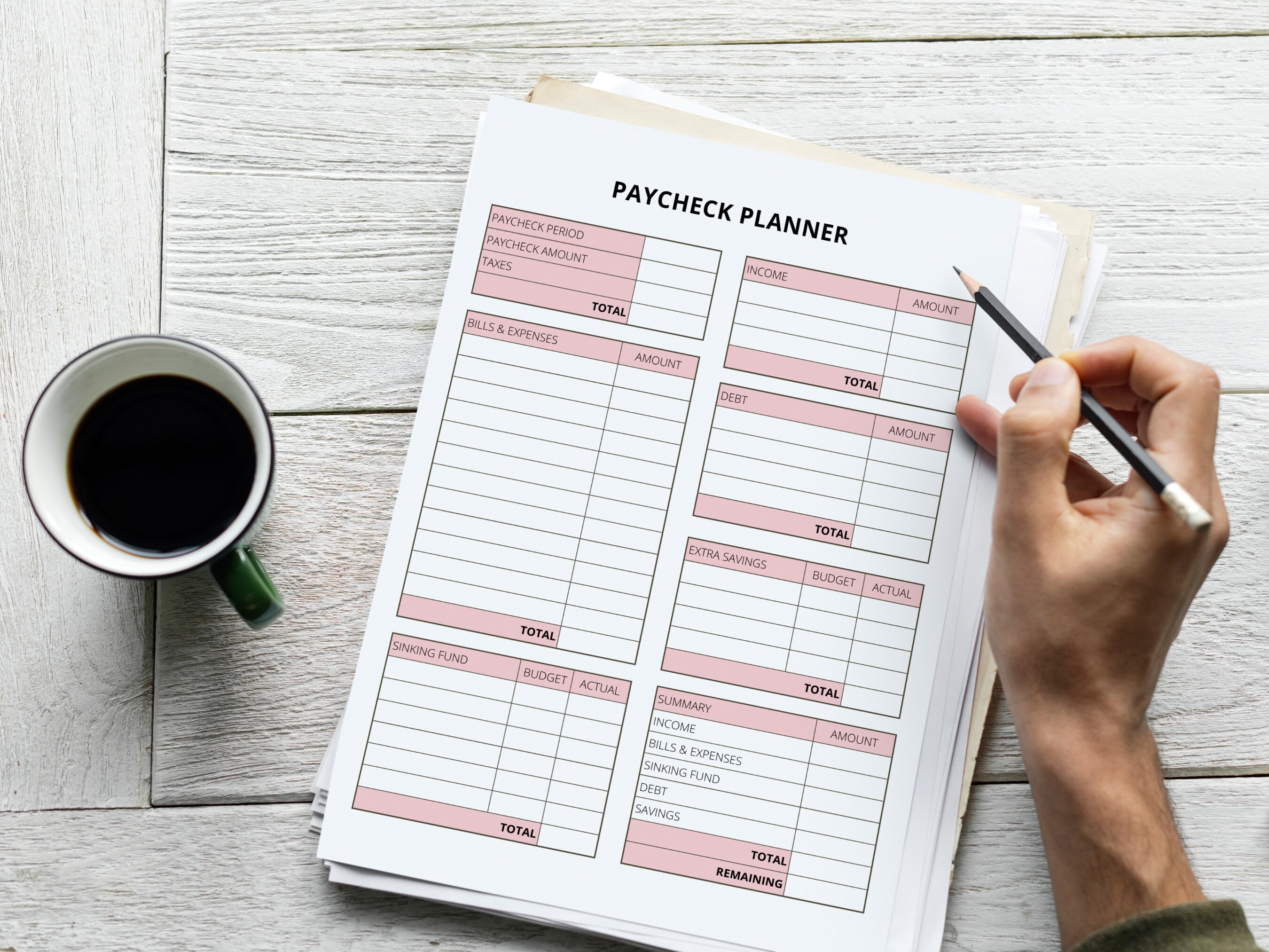 Bi-weekly Pay Check Planner Digital Template - Etsy