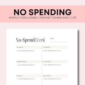 Weekly No Spending Challenge | Money Savings Challenge | Instant ...