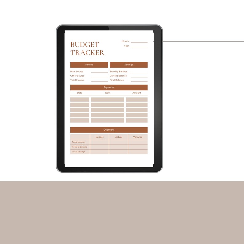 5 IN ONE Budget Planner, Monthly Expenses, Debit Tracker, Savings ...