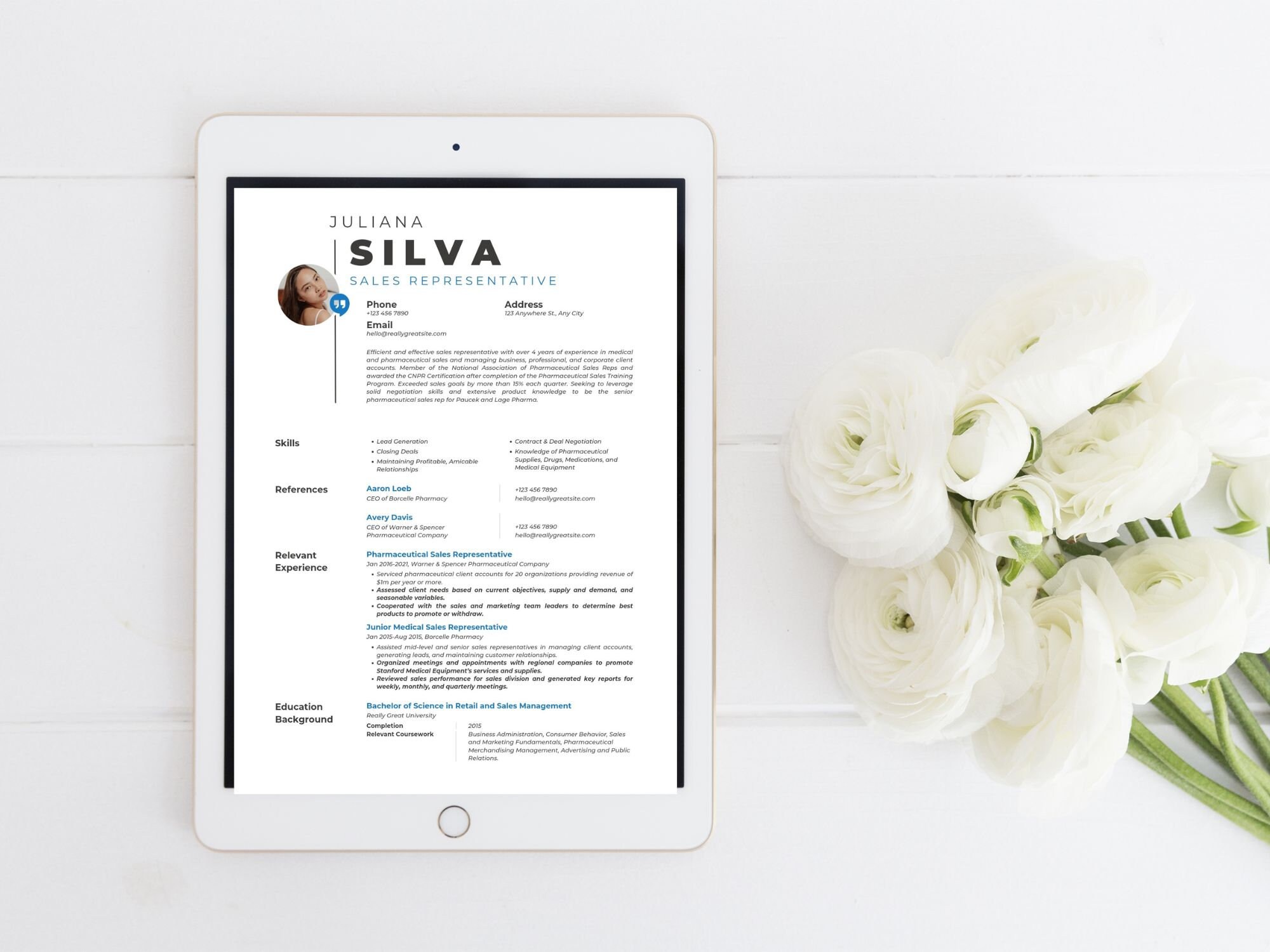 Sales Resume Template, Sales CV Template, Resume Design Sales, Sales ...