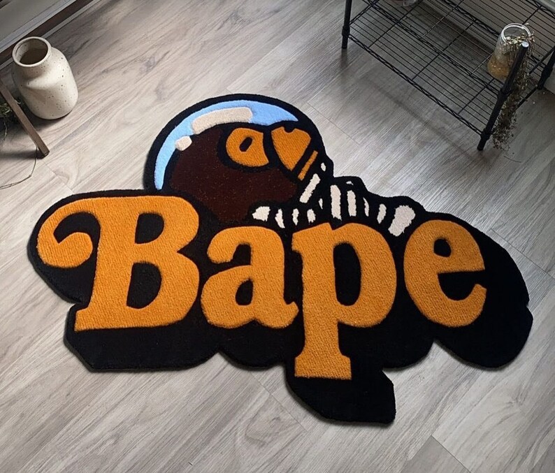 Bape Lazy Astronaut 5 Ft Hand Tufted Rug - Etsy