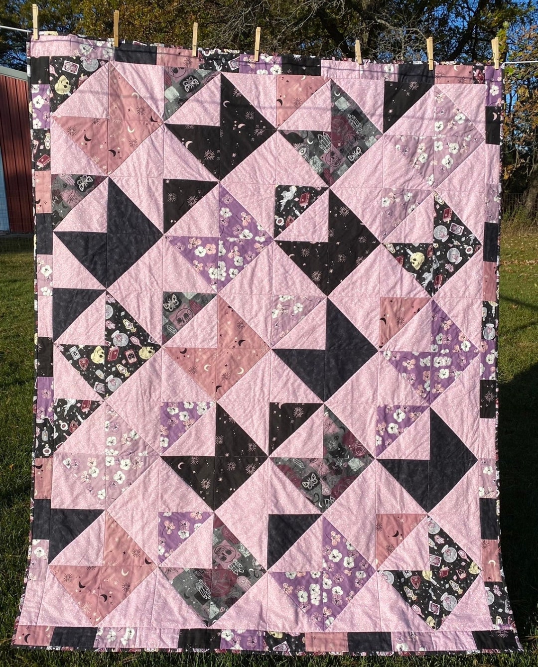Spooky Quilt Throw Size - Etsy