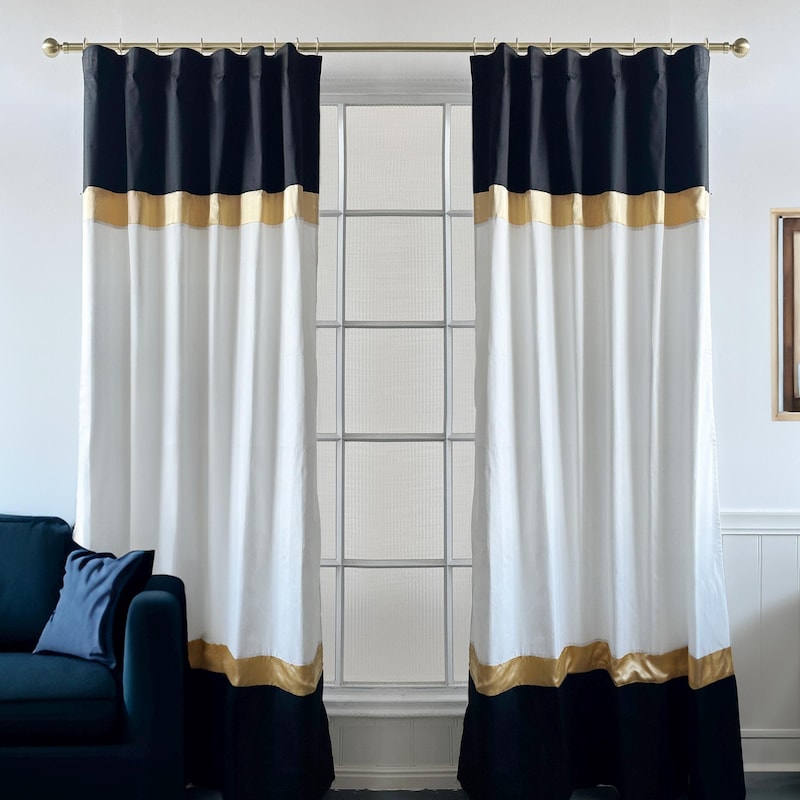 Color Block Curtains - Etsy