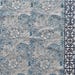 Blue Floral Pattern Linen Cotton Curtains With Blue Geometric Trim ...