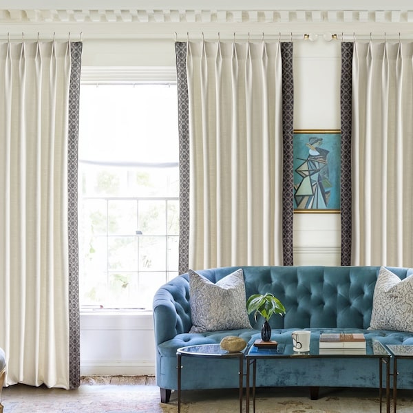 Drapery Panels With Trim - Etsy