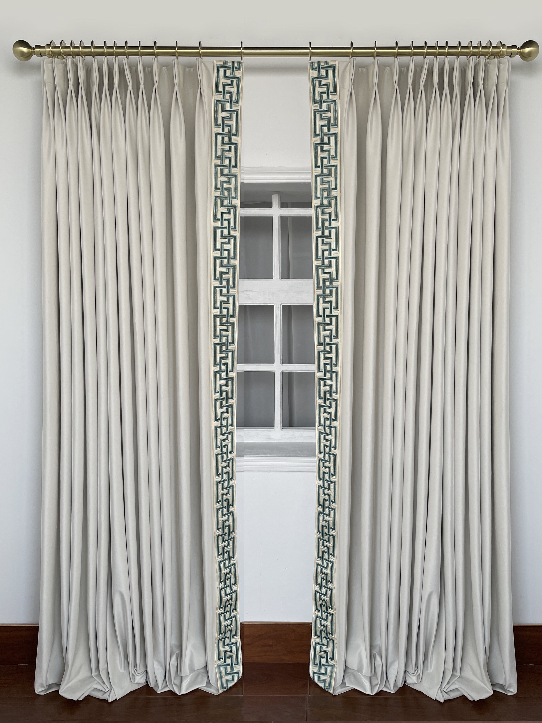 White Velvet Curtain Panels,pleated Curtains With Luxury Trim,beautiful ...