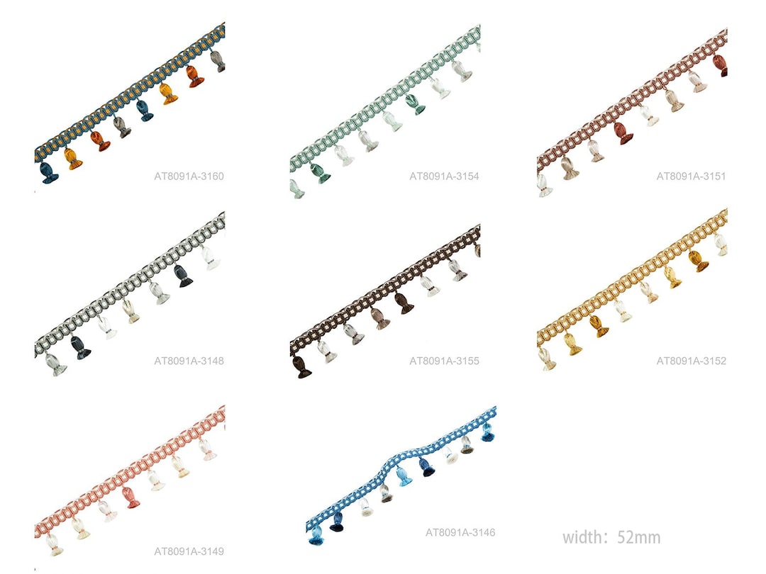 52 Mm Wide Decorative Trims, Curtain Trims, Pillow Trims, Available in ...