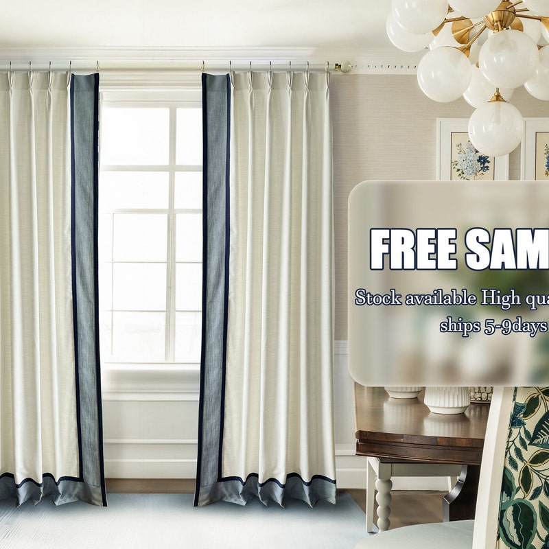 Color Block Curtains - Etsy