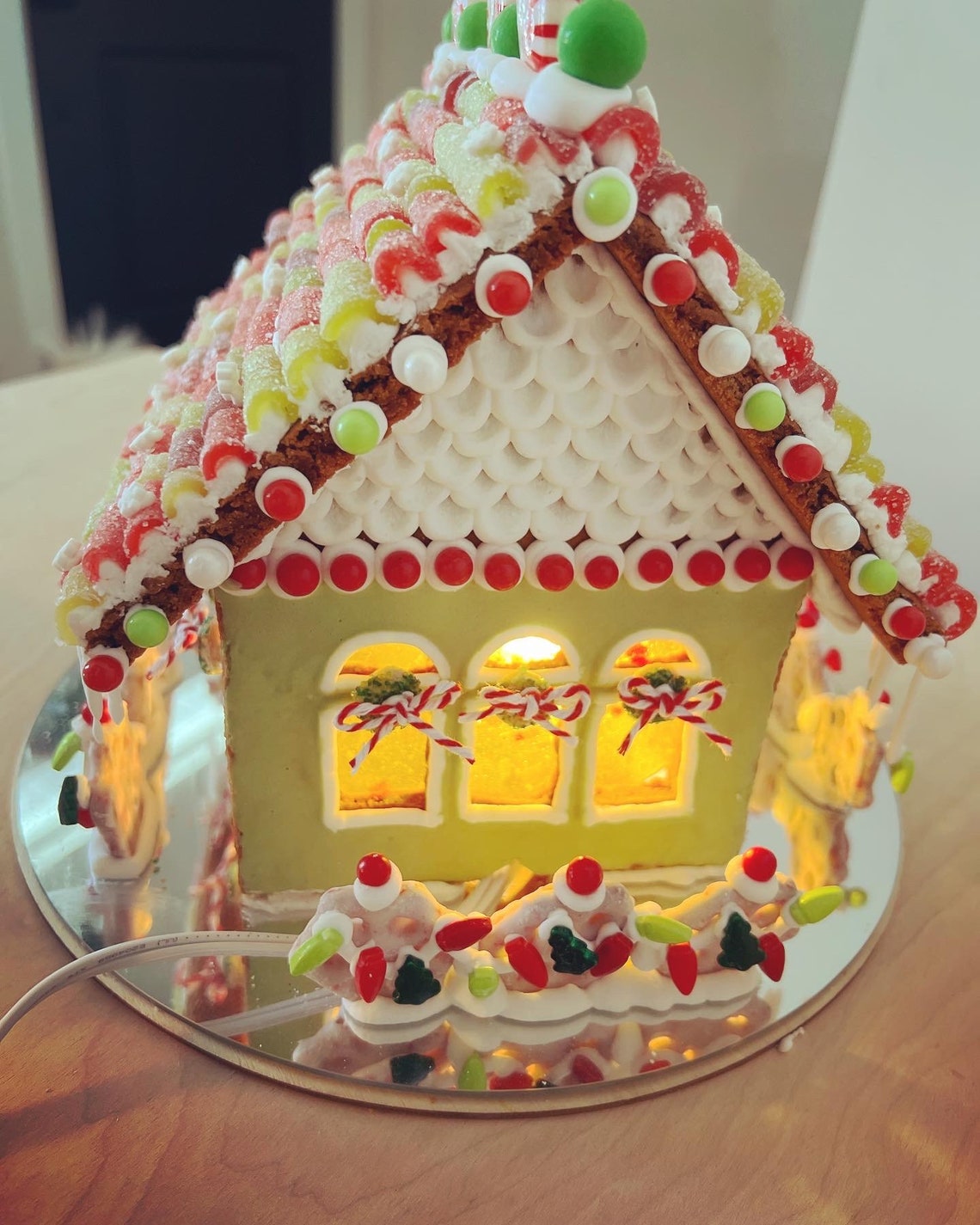 Single Level Gingerbread House Template - Etsy
