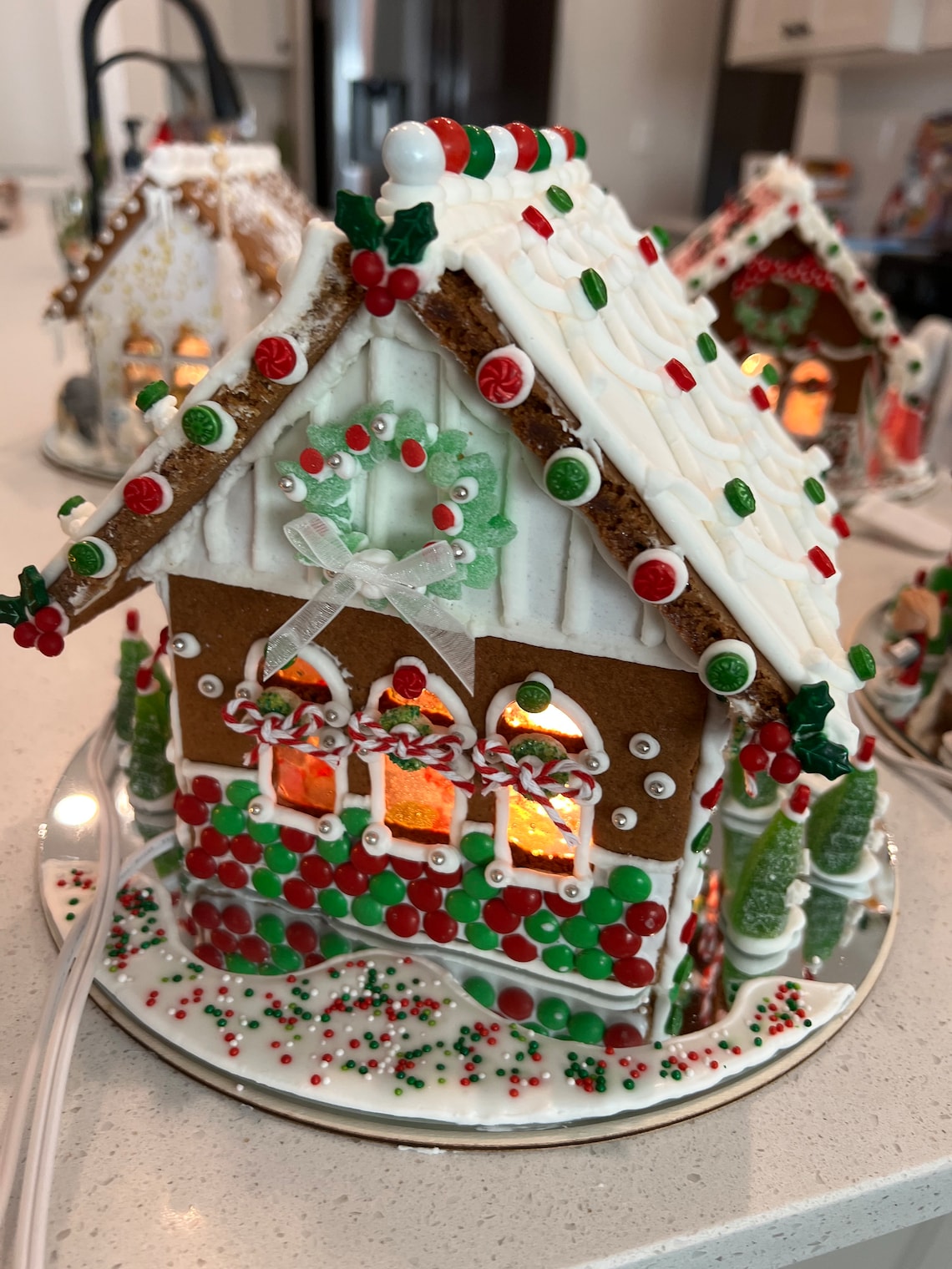 Single Level Gingerbread House Template - Etsy
