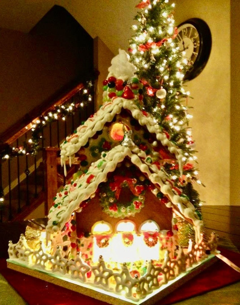 Two-story Gingerbread House Template - Etsy