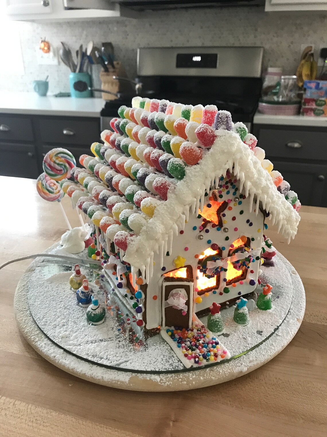 Single Level Gingerbread House Template - Etsy