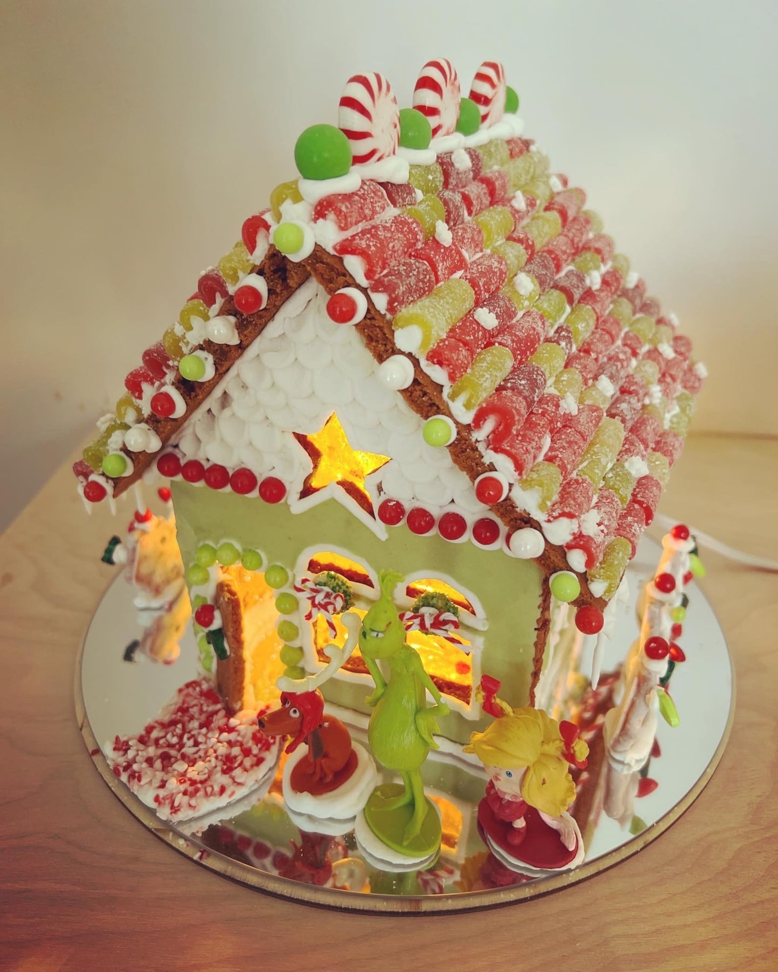 Single Level Gingerbread House Template - Etsy