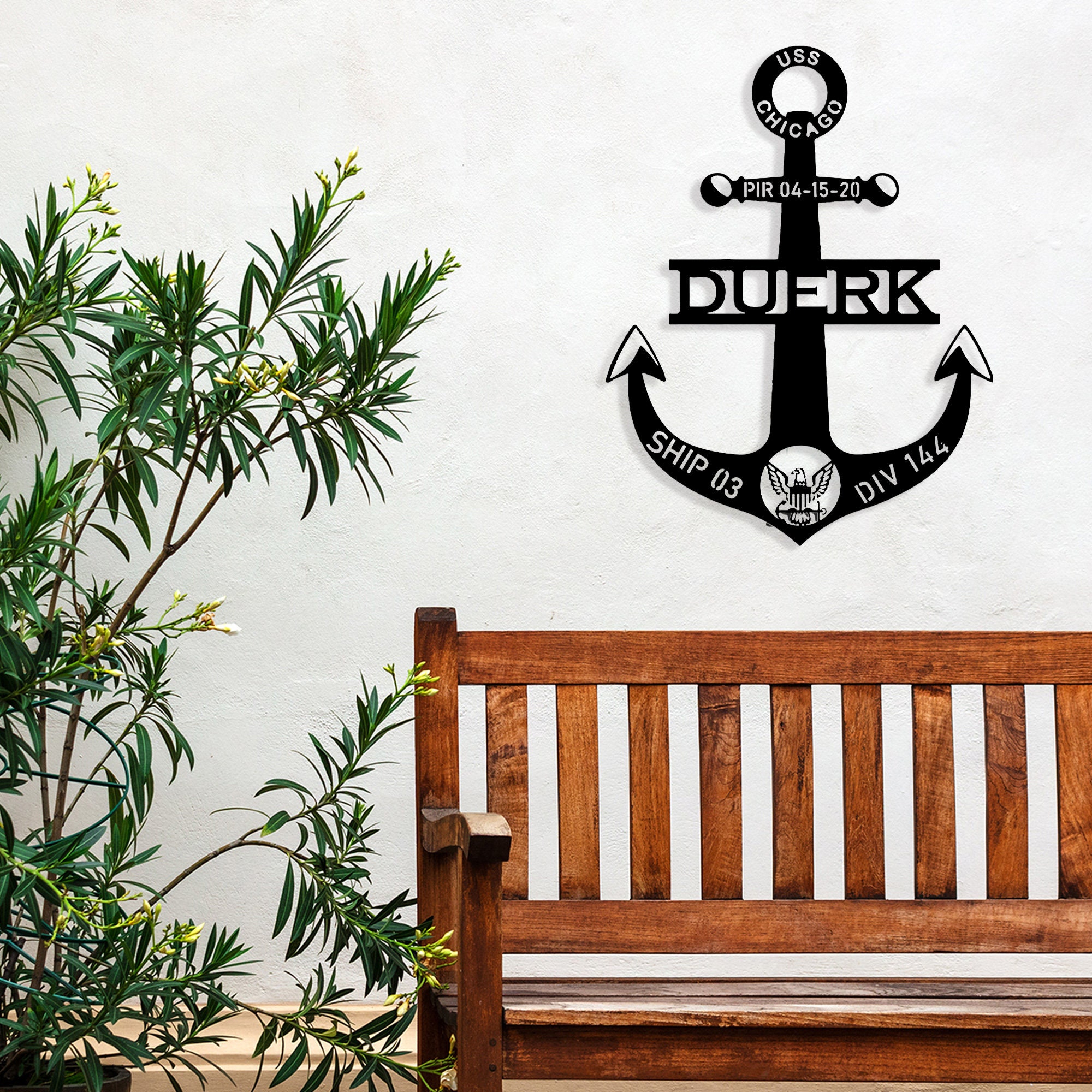 Personalized Nautical Metal Wall Decor Custom Ship Anchor - Etsy