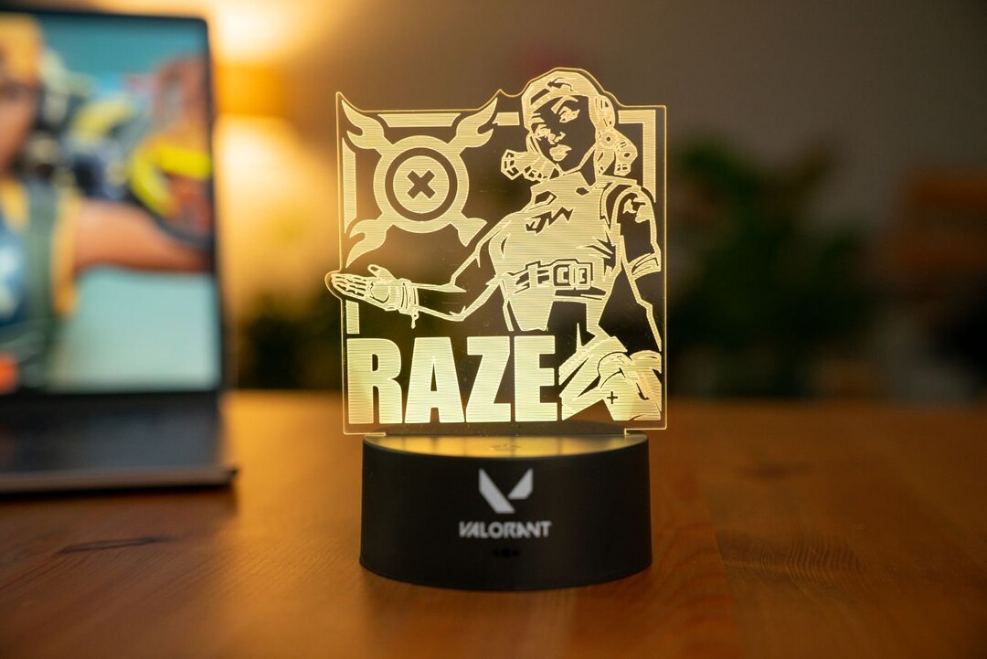 Valorant Raze Gaming Lamp Night Light LED Touch Light Home Decorations ...