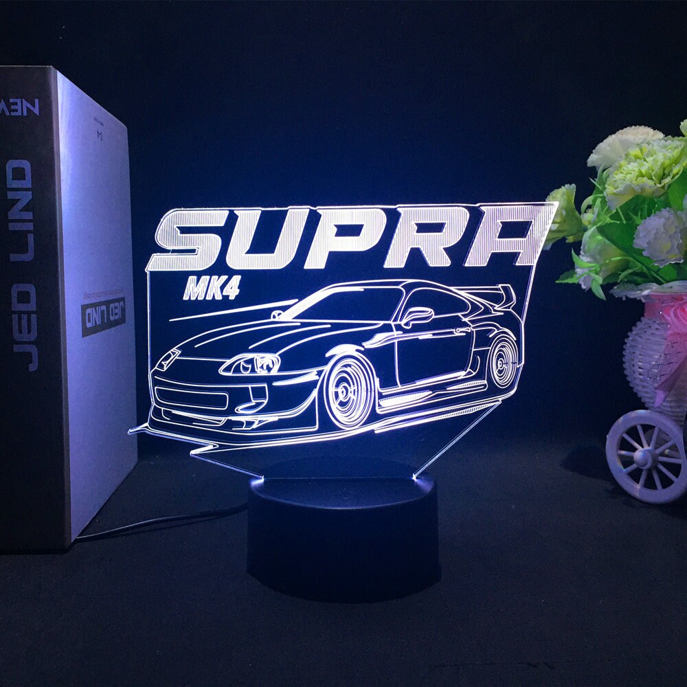 Toyota Supra MK4 JDM Custom Lamp Night Light LED Touch Light Home ...