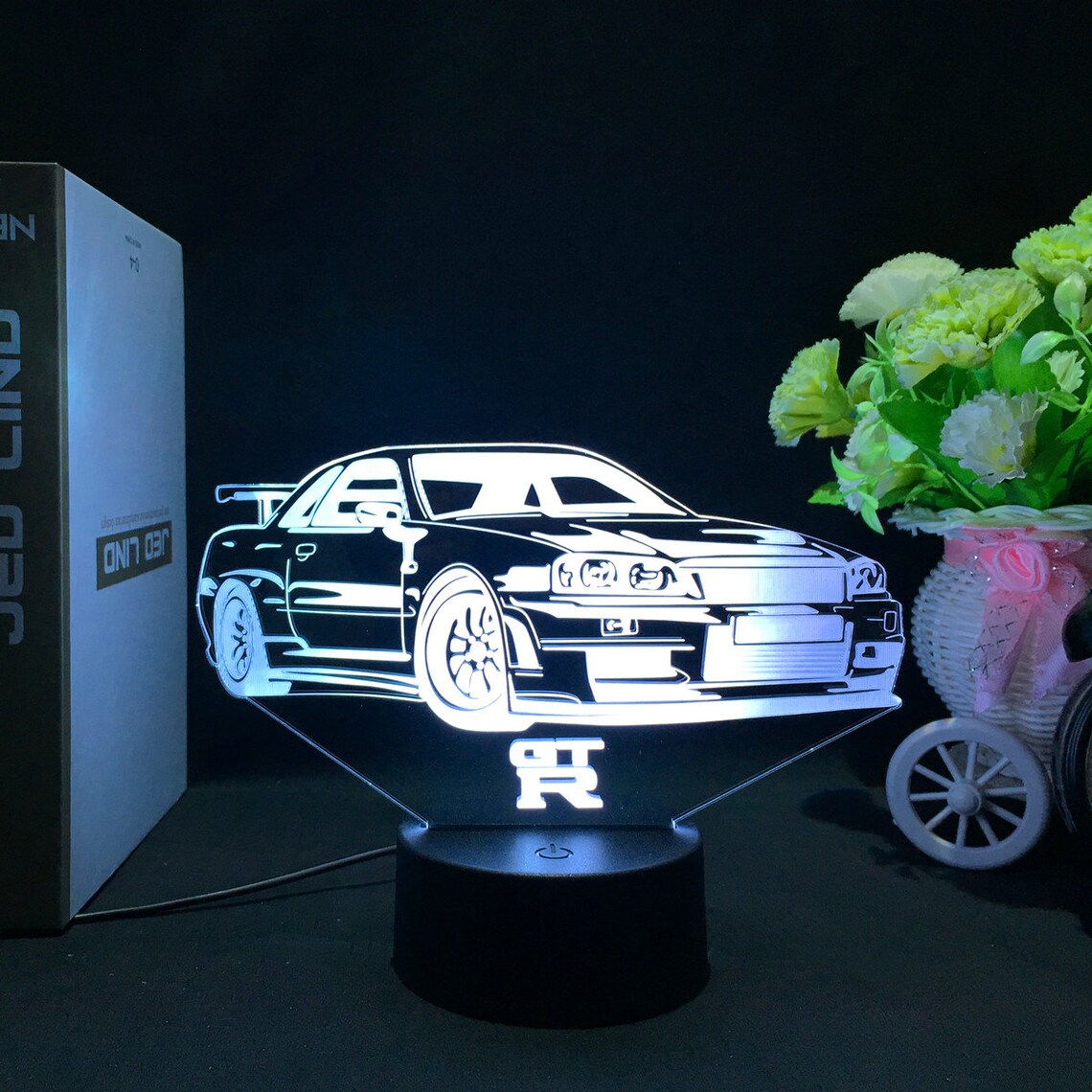 Nissan Skyline R34 GTR JDM Car Lamp Night Light LED Touch Light Home ...
