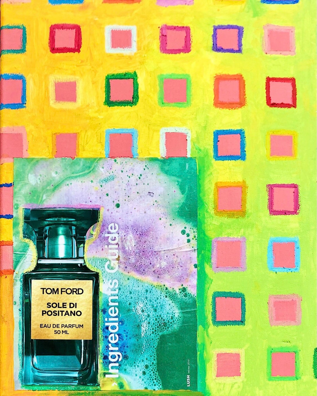 Guide to the BOX - Acrylic Oil Pastel Collage Mixed Media Painting on ...