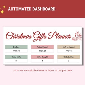 Holiday Digital Planner, Christmas Gifts Planner MS Excel, Holiday ...