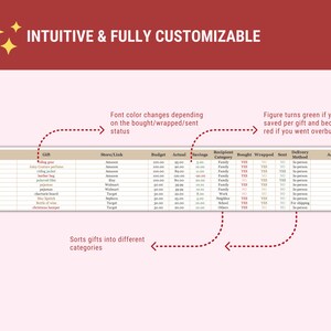Holiday Digital Planner, Christmas Gifts Planner MS Excel, Holiday ...