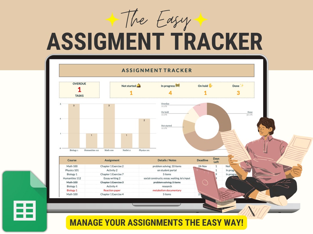 Assignment Tracker Google Sheets,assignment Tracker Sheet,homework ...
