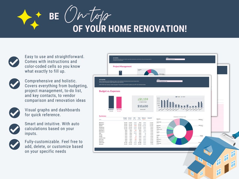 Home Renovation Planner, Home Renovations Project Tracker, House ...
