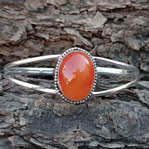 Carnelian Bangle - Etsy