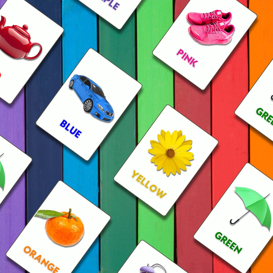 10 Printable Basic Color Flashcards for Preschool Montessori ...