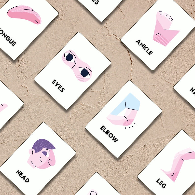 15 Interactive Digital Flashcards of Body Parts for Kids Learn Body ...