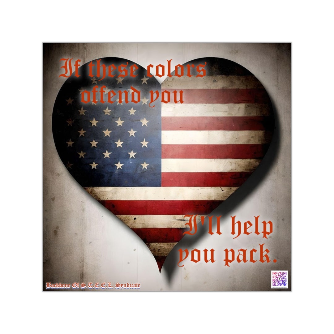 Backbone of S.T.E.E.L. Syndicate American Pride Sticker 15" X 15" - Etsy