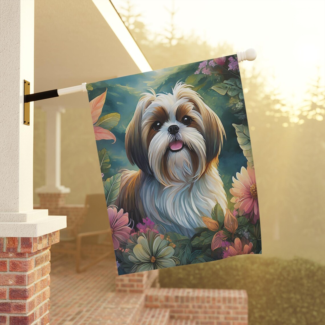 Shih Tzu Dog Garden & House Banner Flag, Cute Dog Mom Dad Lover Pet ...