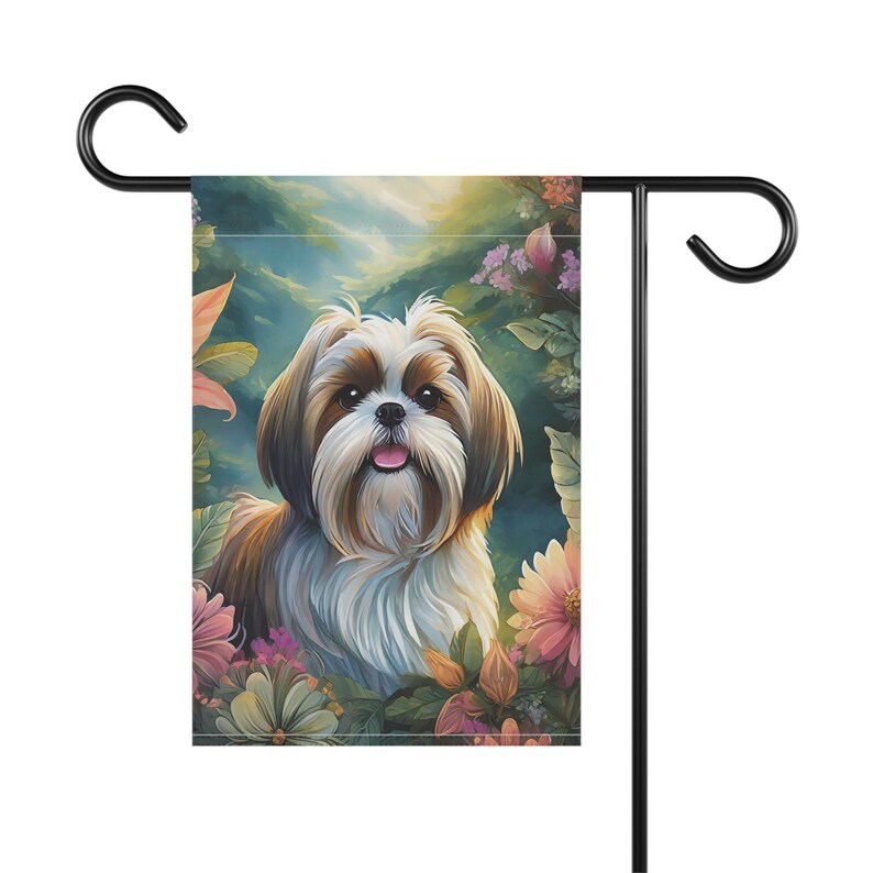 Shih Tzu Dog Garden & House Banner Flag, Cute Dog Mom Dad Lover Pet ...