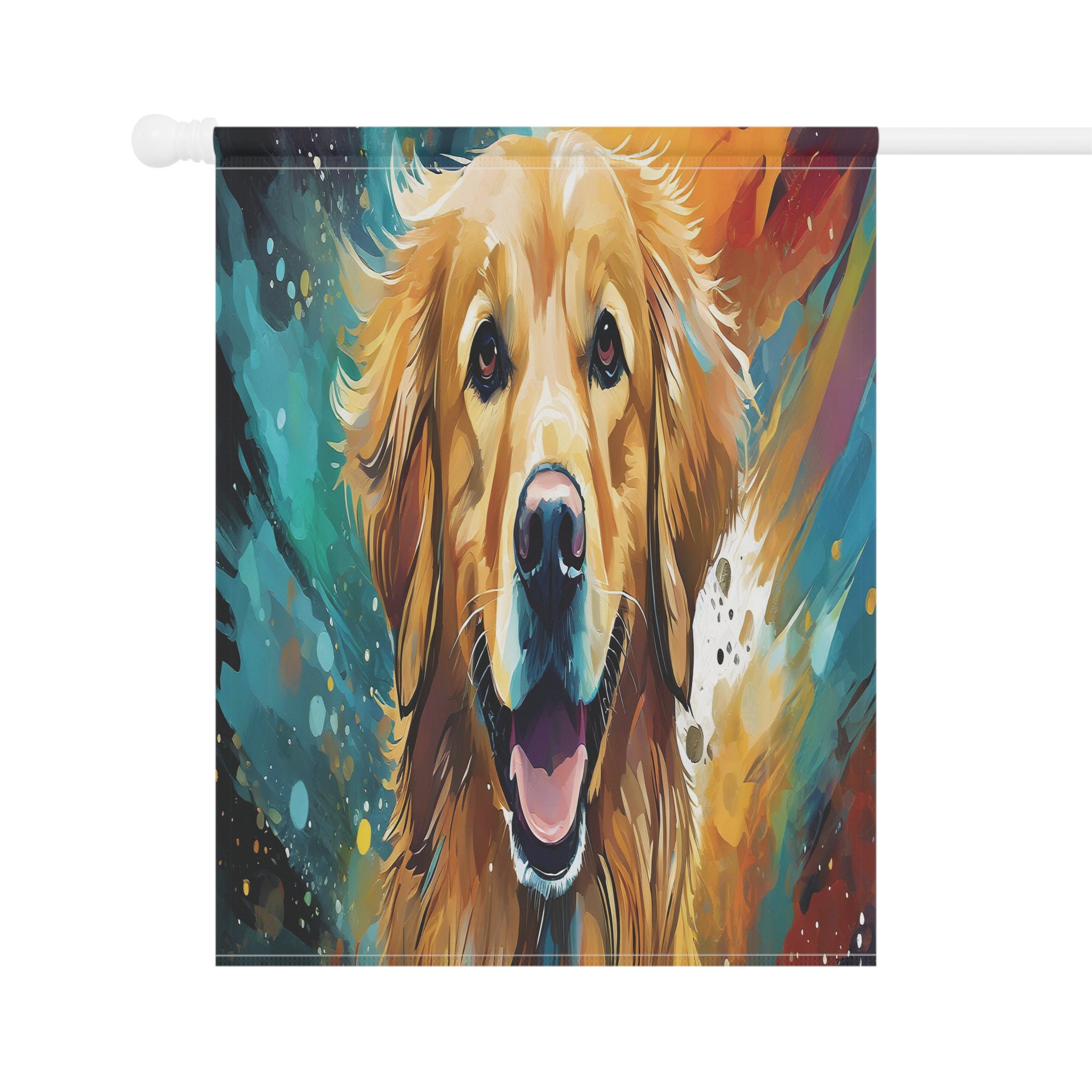 Golden Retriever Garden & House Banner Flag, Dog Mom Dad Lover Dogs ...