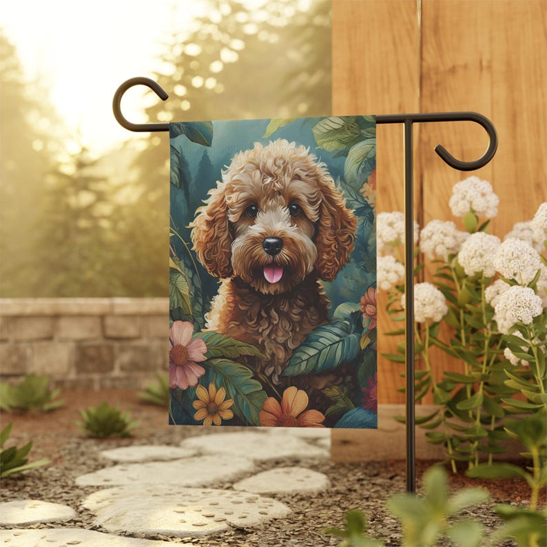 Cockapoo Dog Garden & House Banner Flag, Veterinarian Dog Mom Dad Lover ...