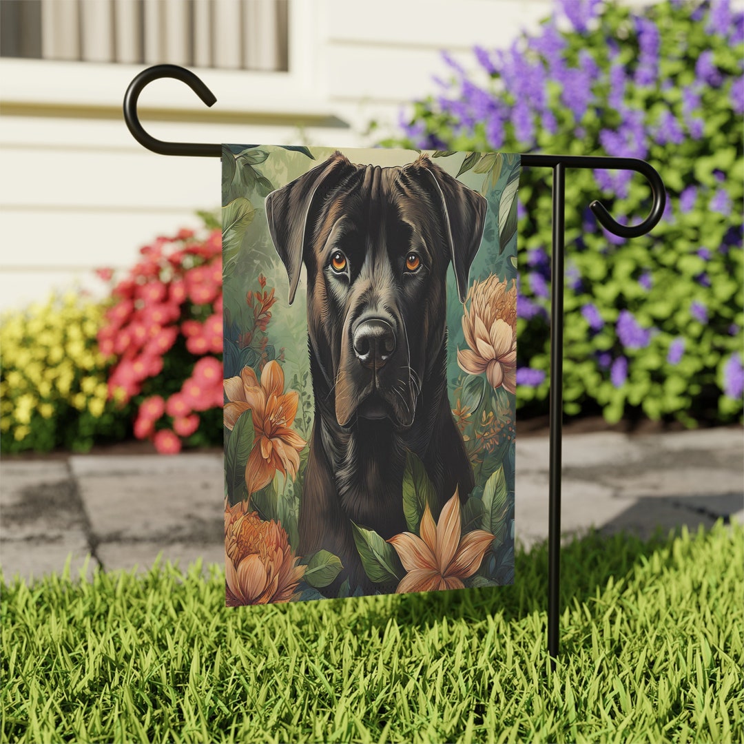Black Boerboel Dog Garden & House Banner Flag, Dog Mom Dad Lover Dogs ...