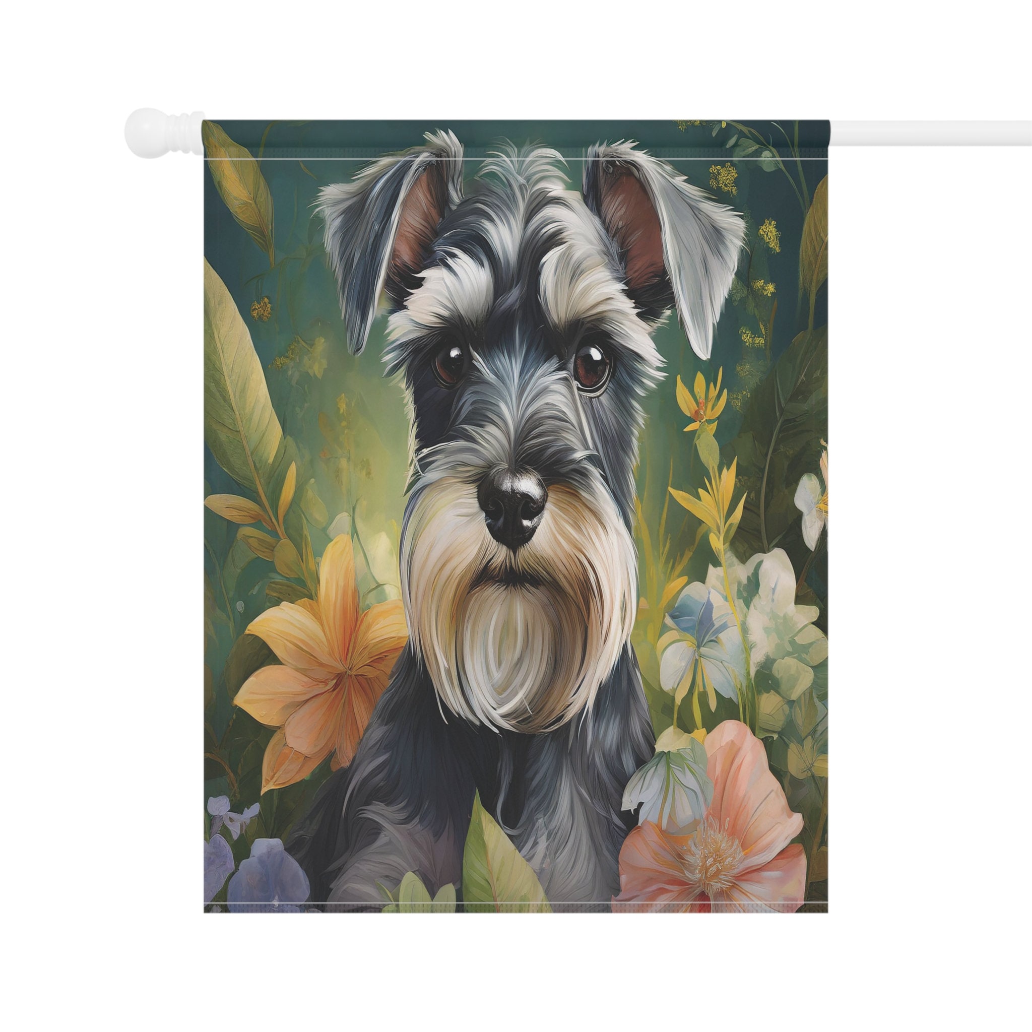 Miniature Schnauzer Dog Garden & House Banner Flag, Dog Mom Dad Lover ...