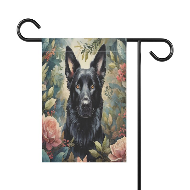Black Belgian Sheepdog Dog Garden & House Banner Flag, Dog Mom Dad ...