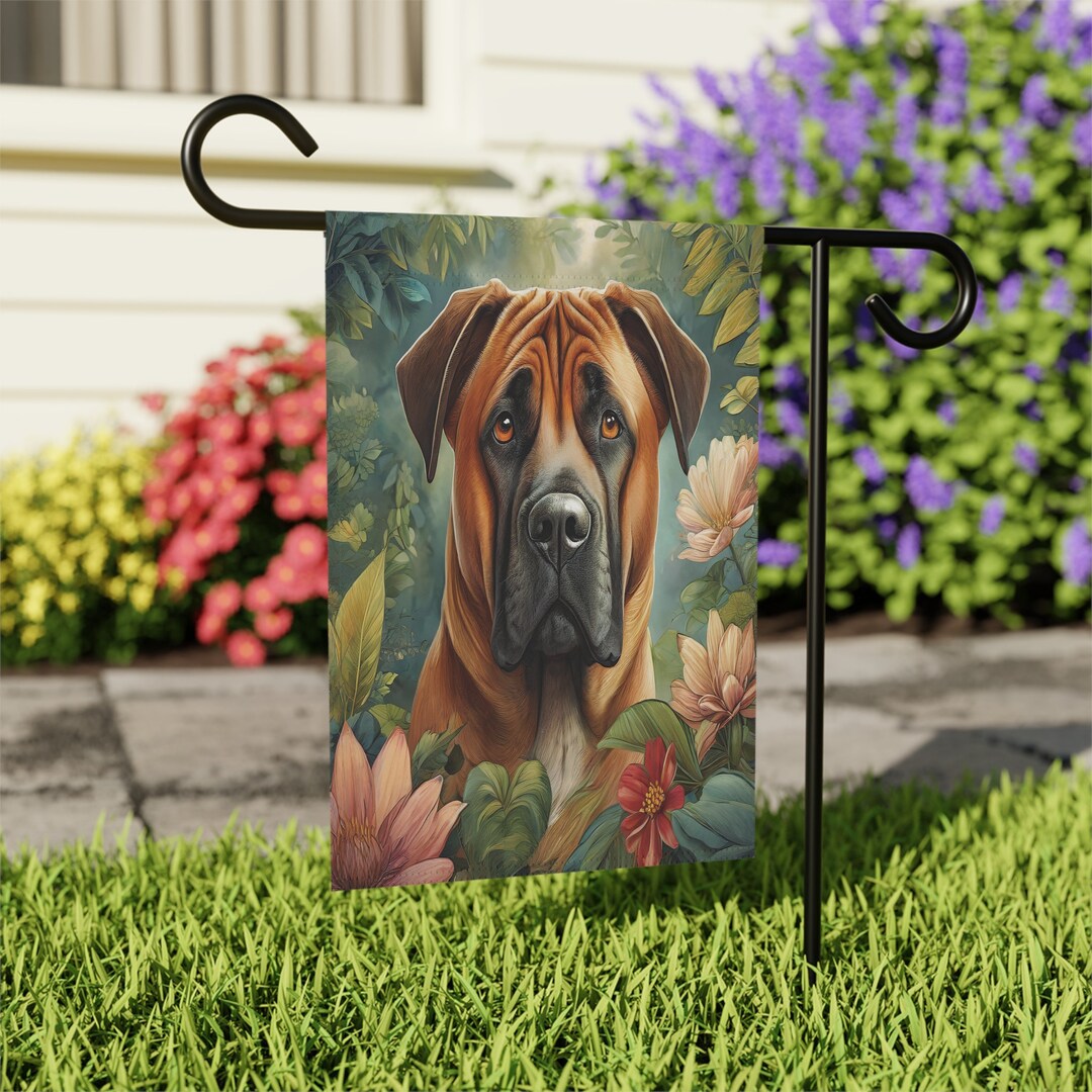 Brown Boerboel Dog Garden & House Banner Flag, Dog Mom Dad Lover Dogs ...