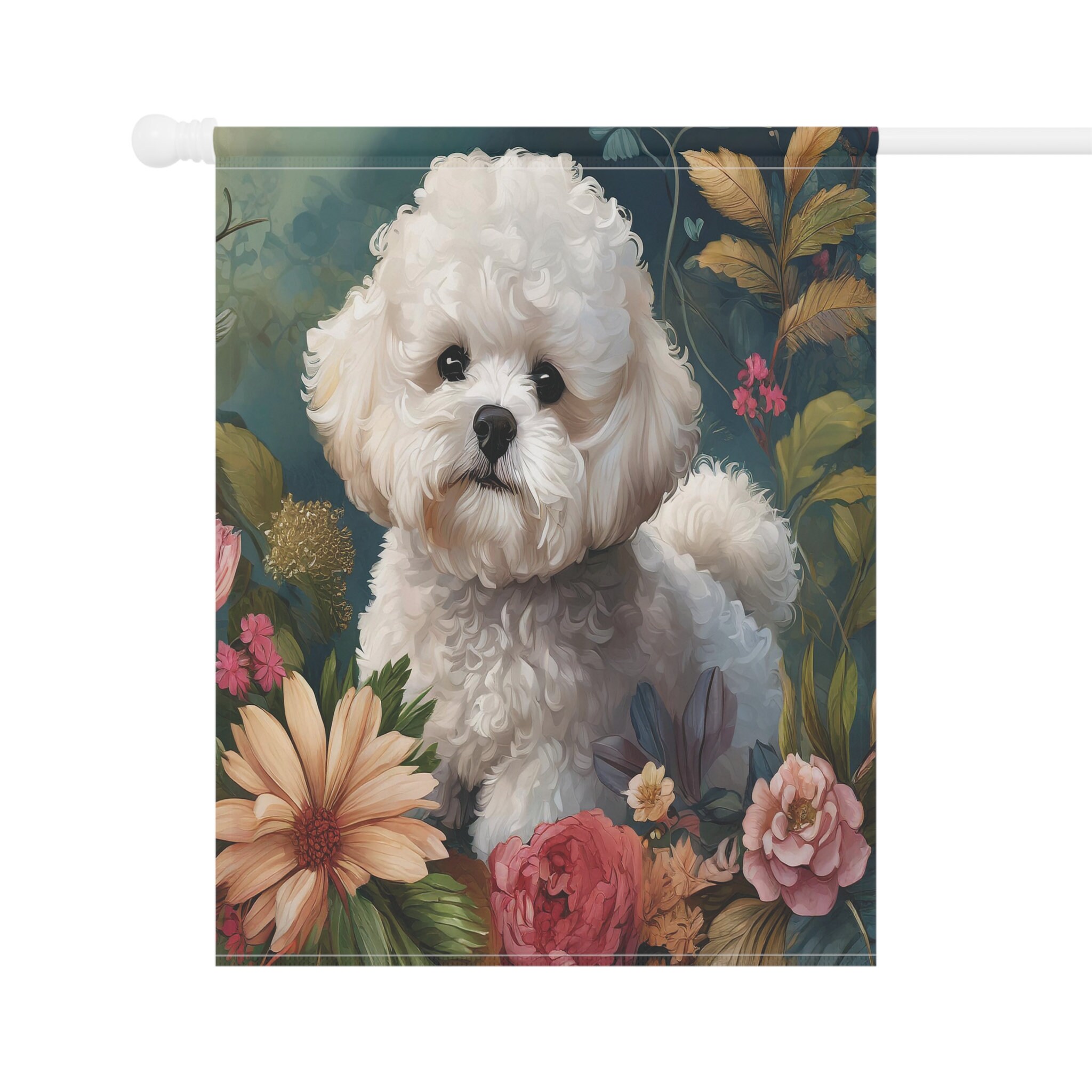 Bichon Frise Dog Garden & House Banner Flag Dog Mom Dad Lover Dogs Pet ...