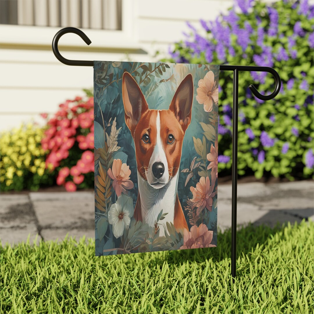 Basenji Dog Garden & House Banner Flag, Dog Mom Dad Lover Dogs Pet ...
