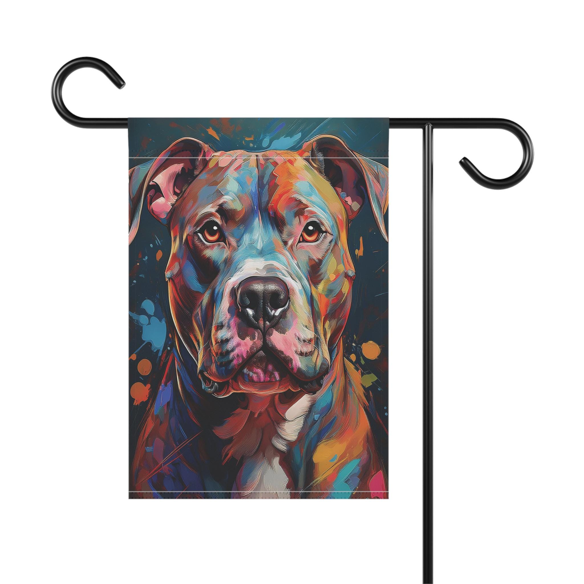 Pitbull Dog Garden & House Banner Flag, Veterinarian Dog Mom Dad Lover ...