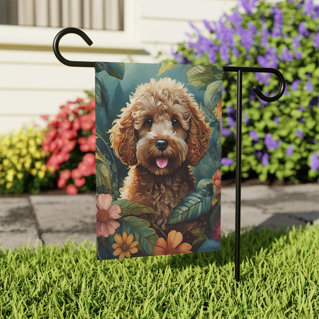Cockapoo Dog Garden & House Banner Flag, Veterinarian Dog Mom Dad Lover ...