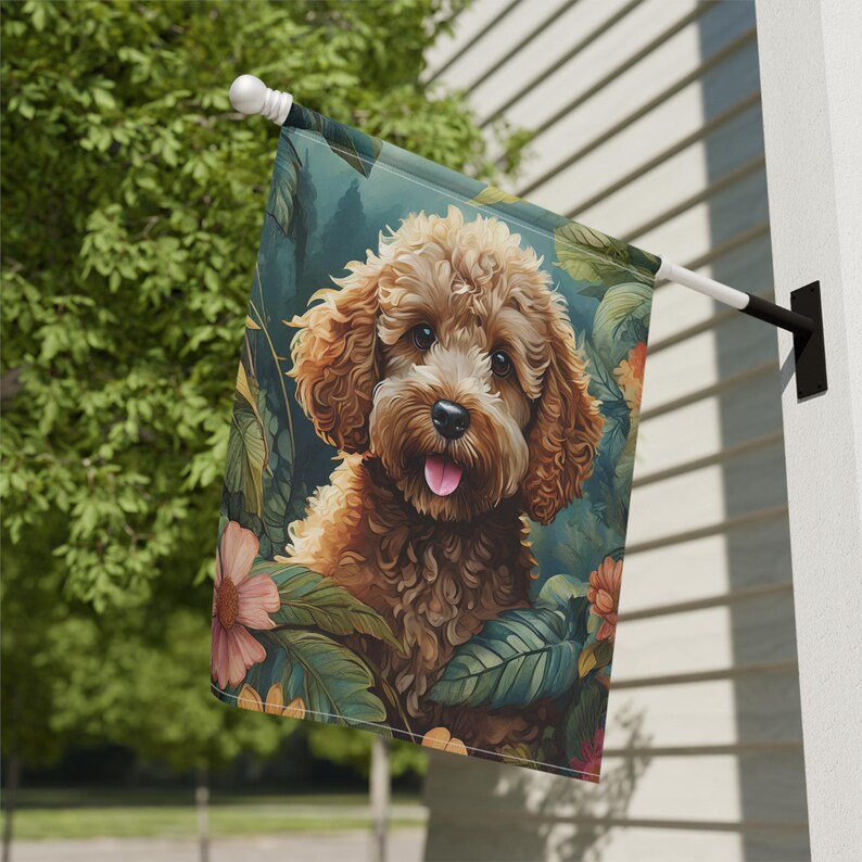 Cockapoo Dog Garden & House Banner Flag, Veterinarian Dog Mom Dad Lover ...