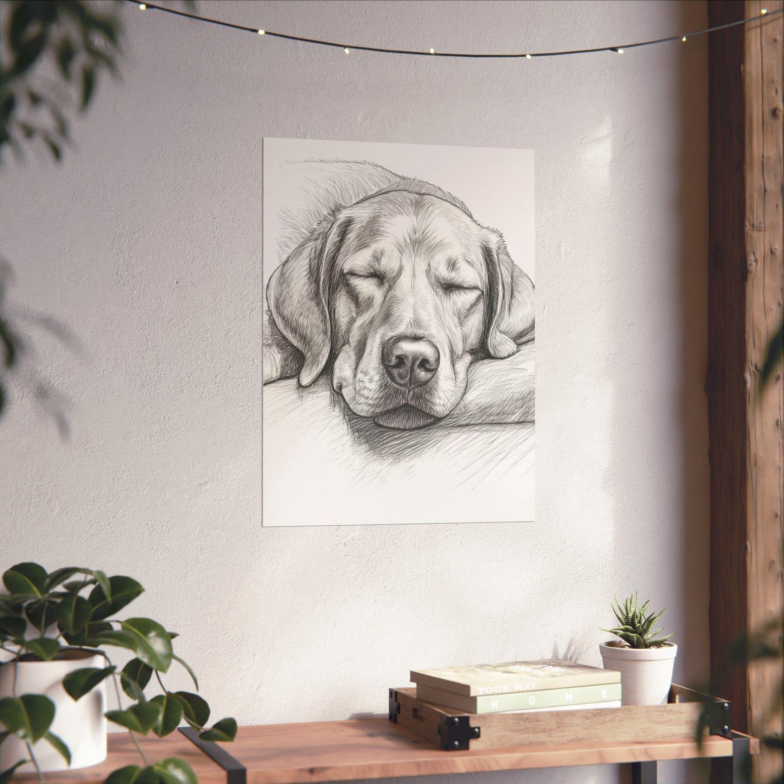 Poster Labrador Retriever, Black Yellow Lab Drawing Pencil Sketch Black ...