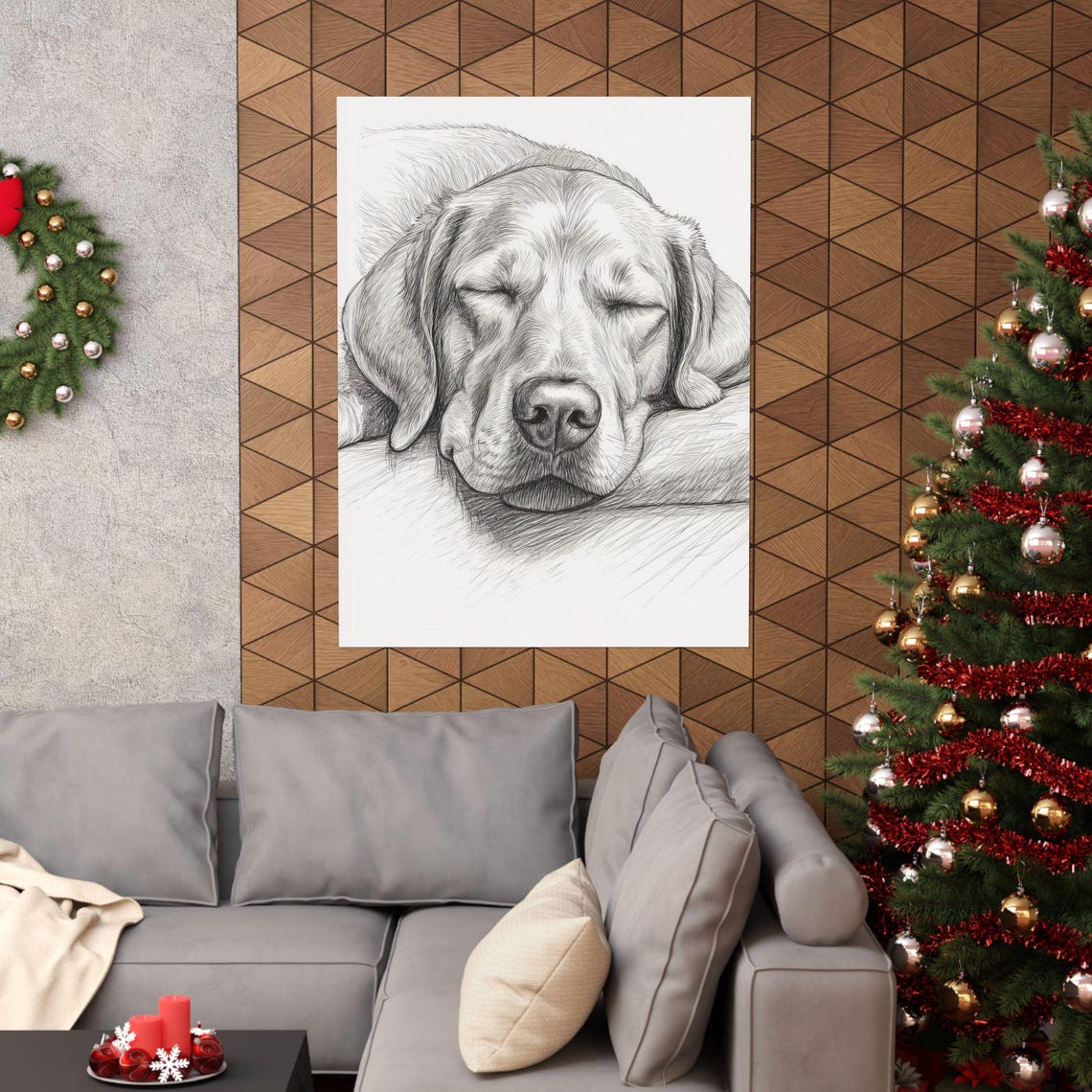 Poster Labrador Retriever, Black Yellow Lab Drawing Pencil Sketch Black ...