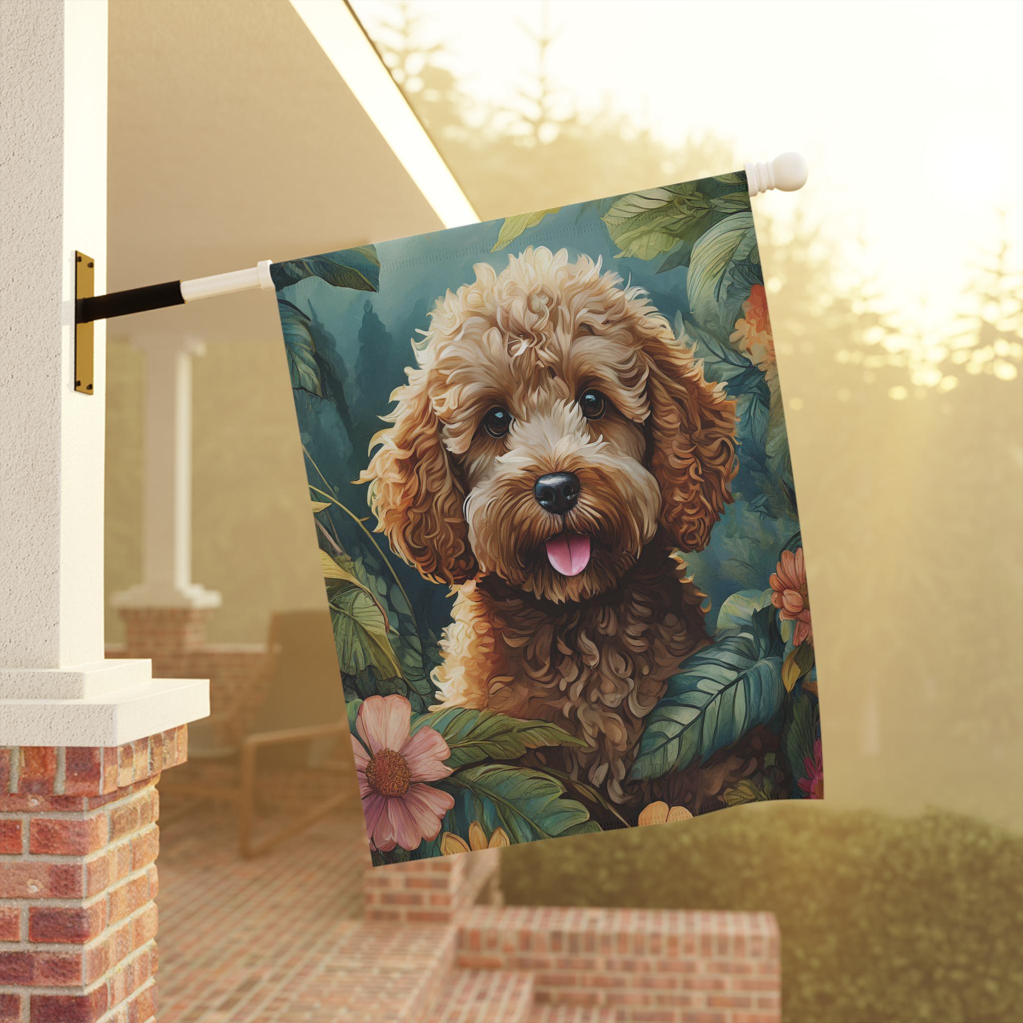 Cockapoo Dog Garden & House Banner Flag, Veterinarian Dog Mom Dad Lover ...