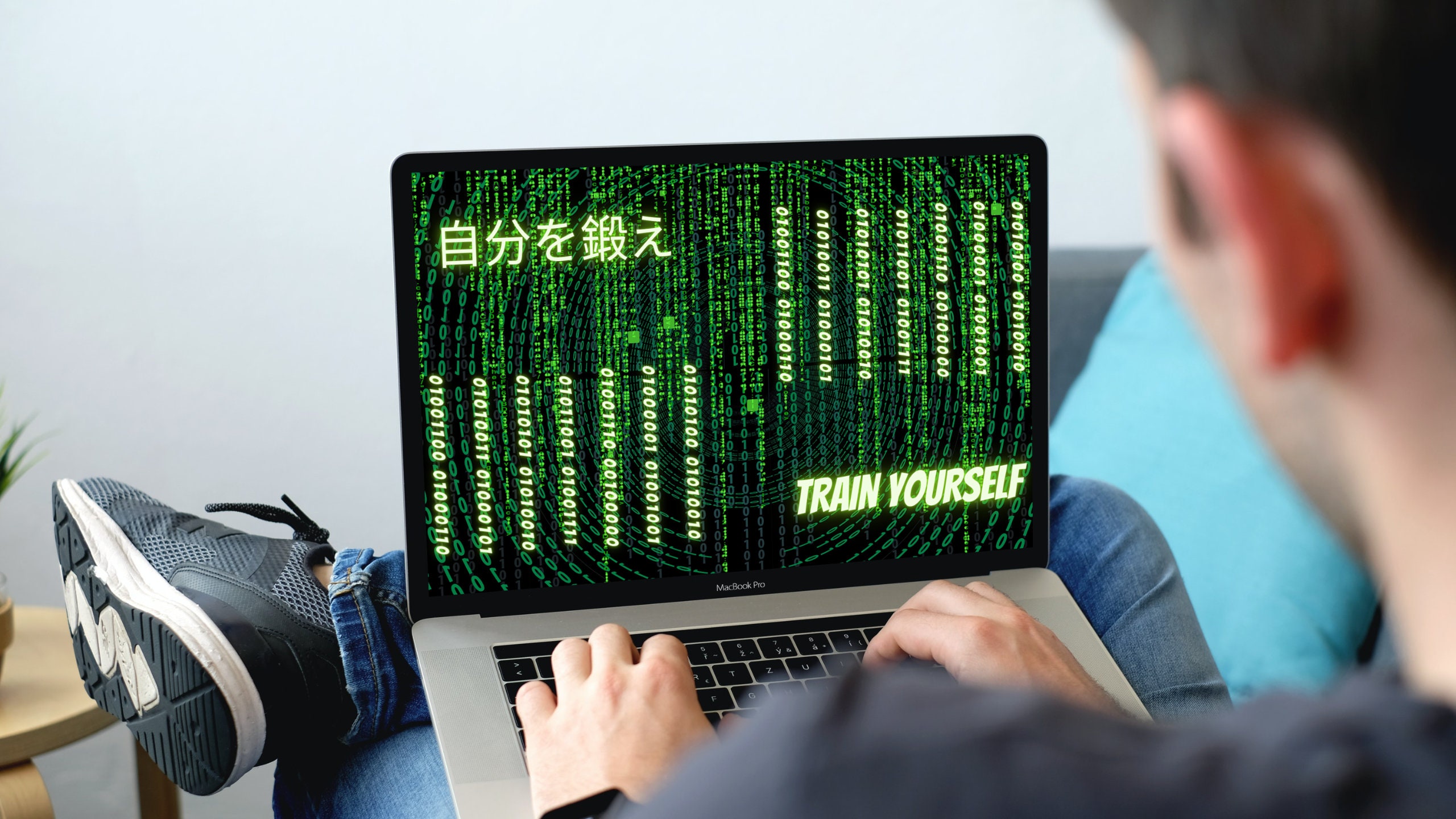 Desktop Wallpaper Green Coding Theme With Japanese Motivation - Etsy