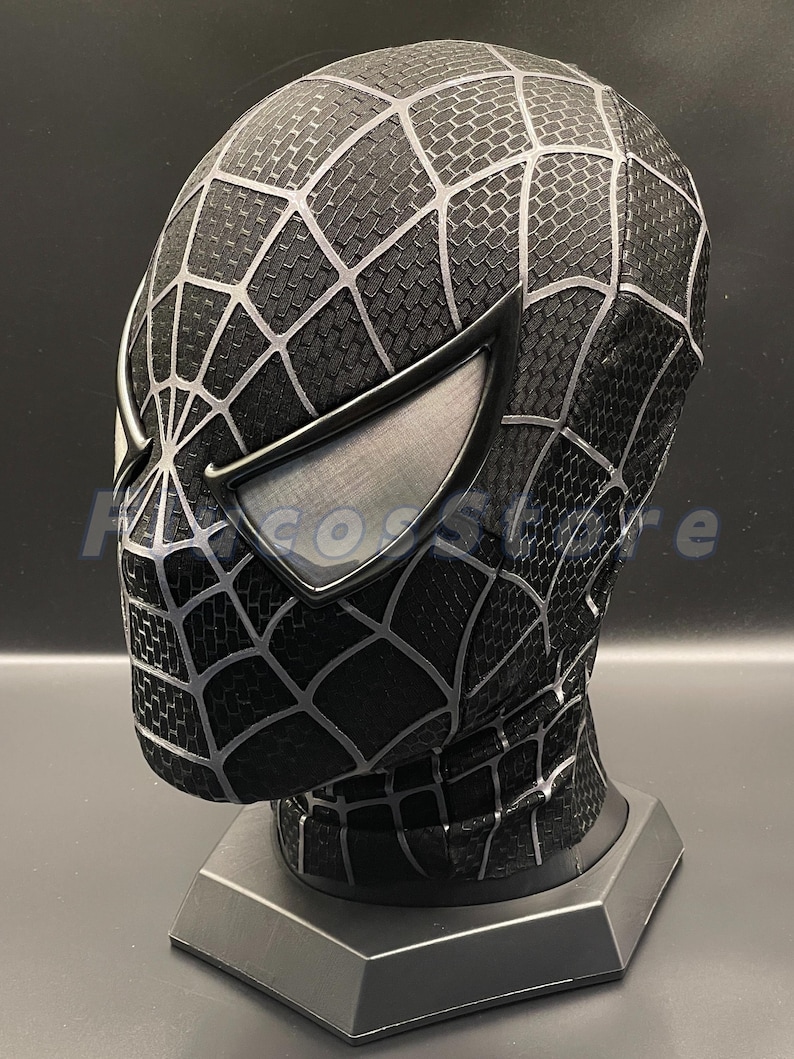 Black Spider-man Mask, Tobey Maguire Cosplay, Silkscreen 3D Printed - Etsy